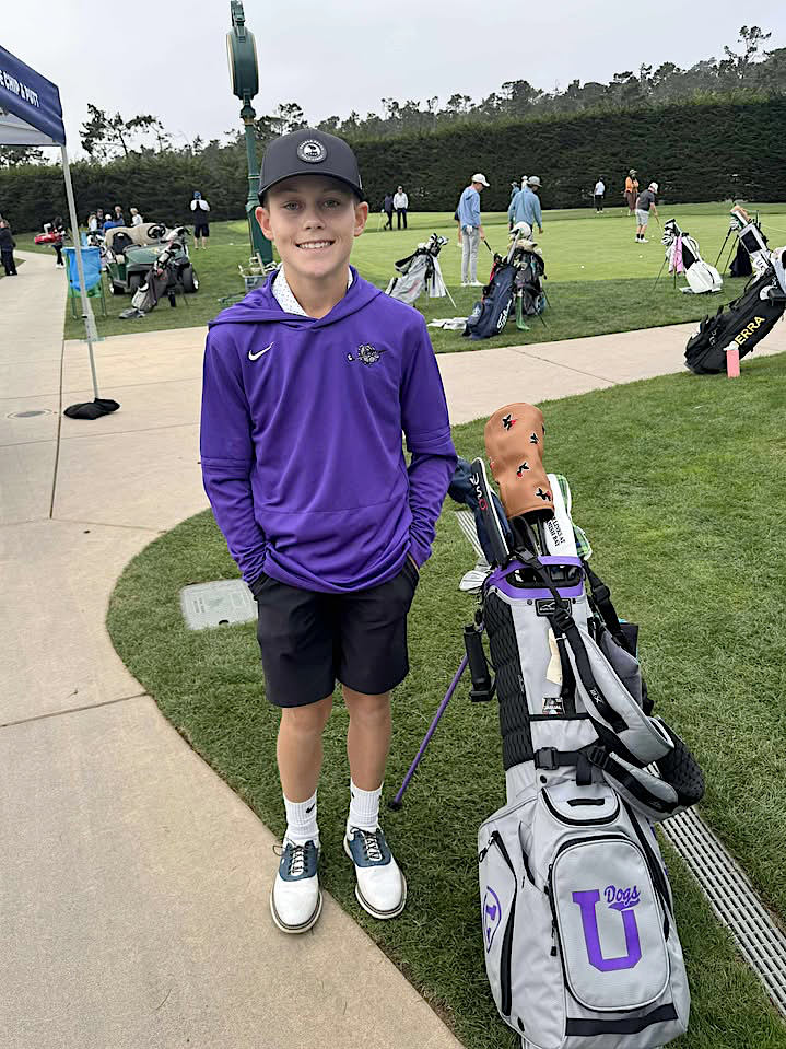 Eighth grader Lane Lisac represents Bulldog colors at Pebble Beach ...